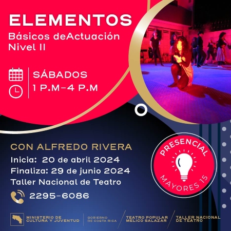 Boletos | Elementos Básicos Actuación N II Tarde | Teatro Popular Melico Salazar y sus programas