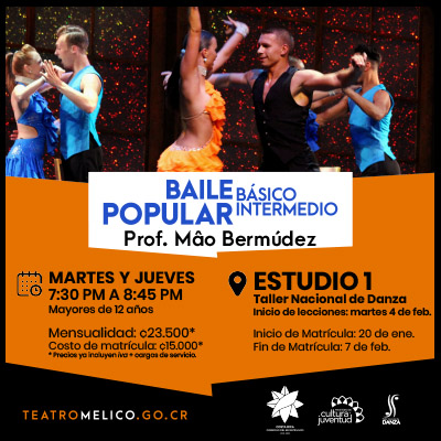 Boletos | Curso Baile Popular Básico Intermedio | Teatro Popular Melico ...